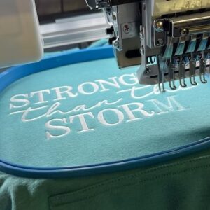 Stronger Than The Storm Embroidery Design – Inspirational Machine File