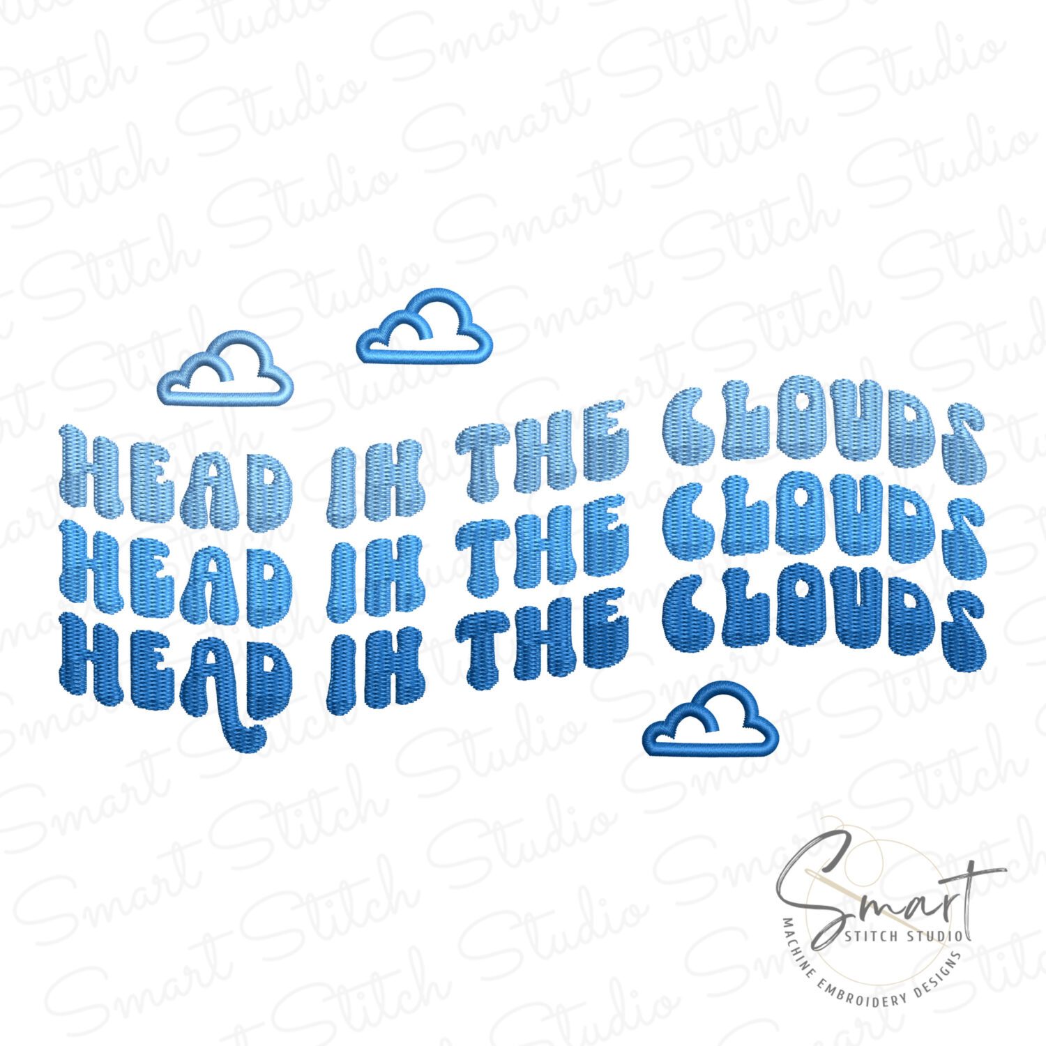 Head In The Clouds Embroidery Design – Dreamy Aesthetic File
