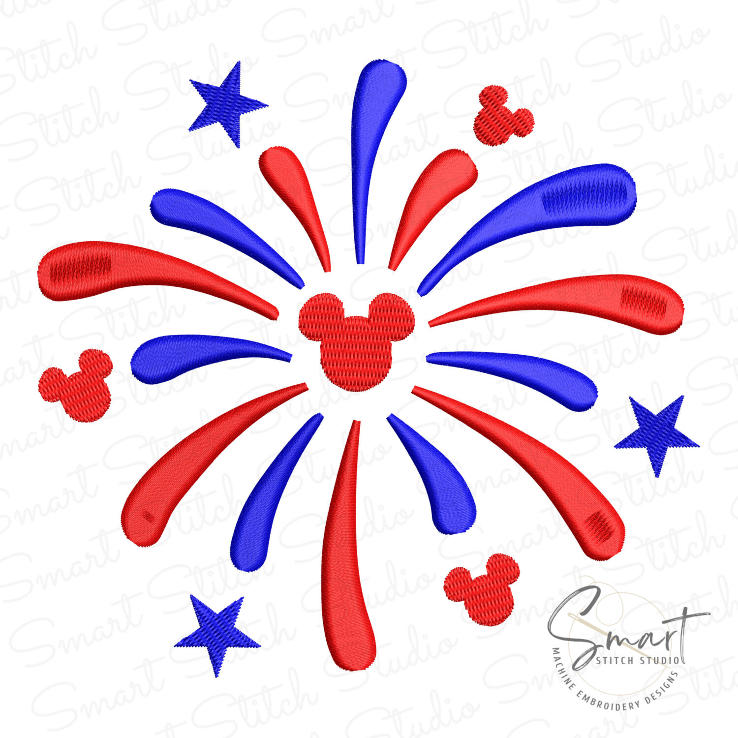 Disney Mickey Firework Embroidery Design – 4th Of July Machine File