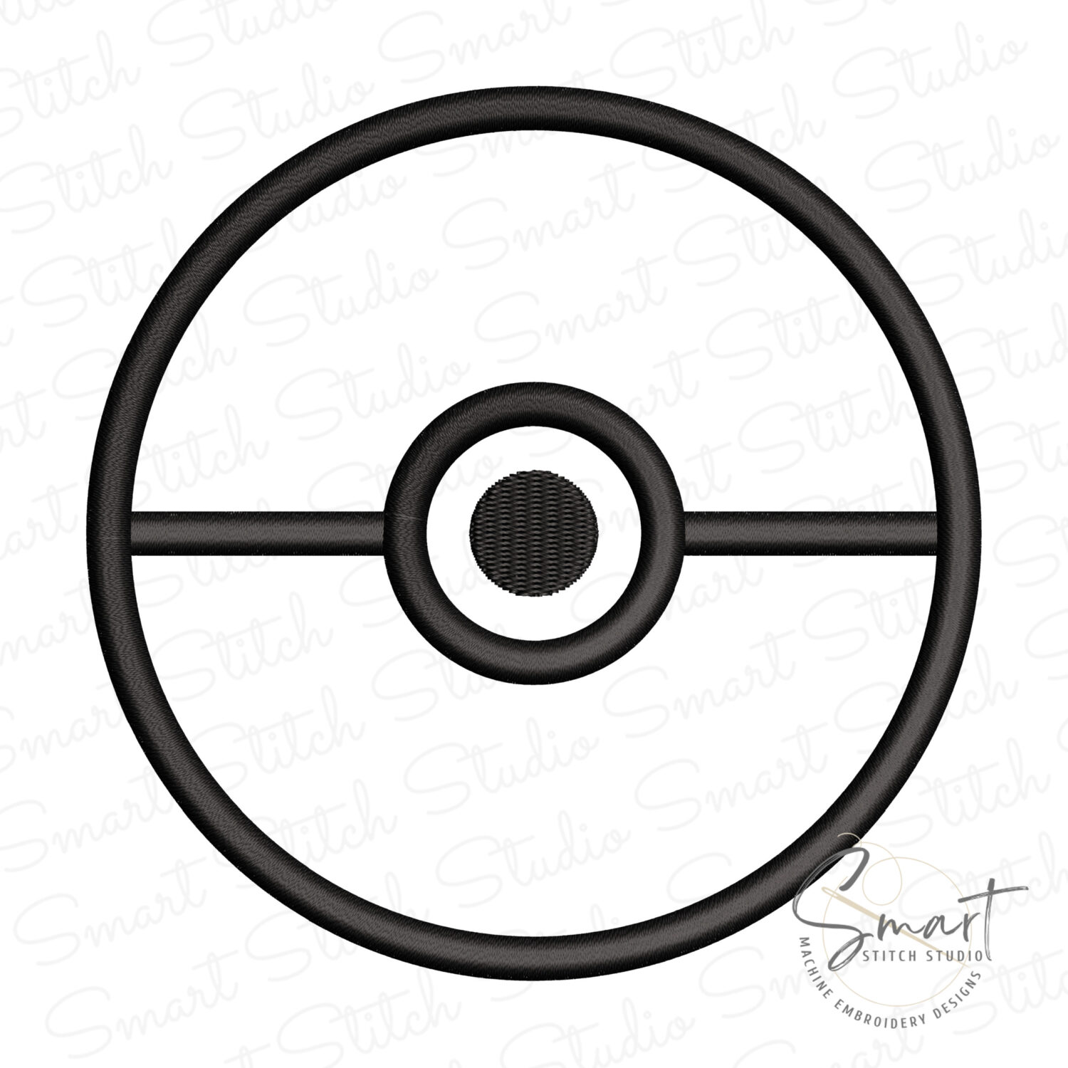Pokeball Applique Design – Pokémon Machine Embroidery File