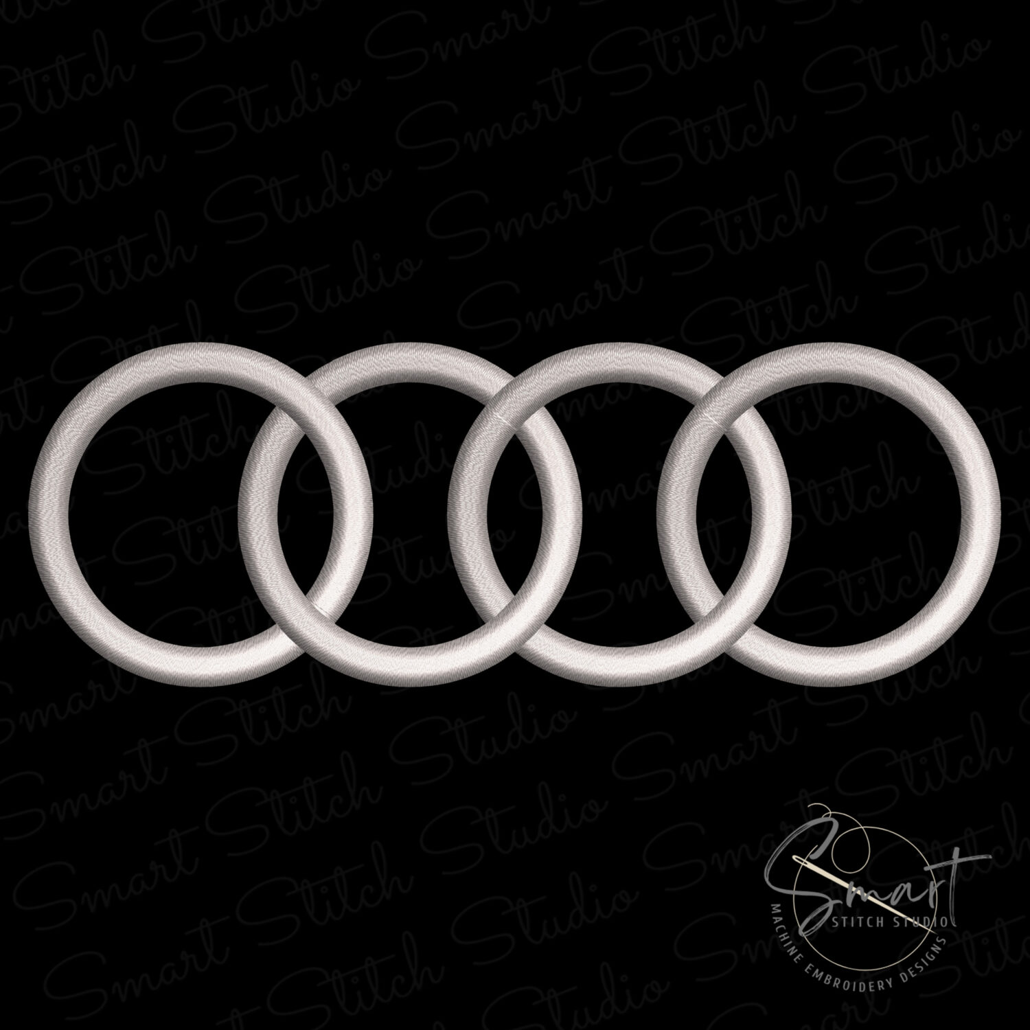 Audi Rings Embroidery Design – Car Logo Machine File