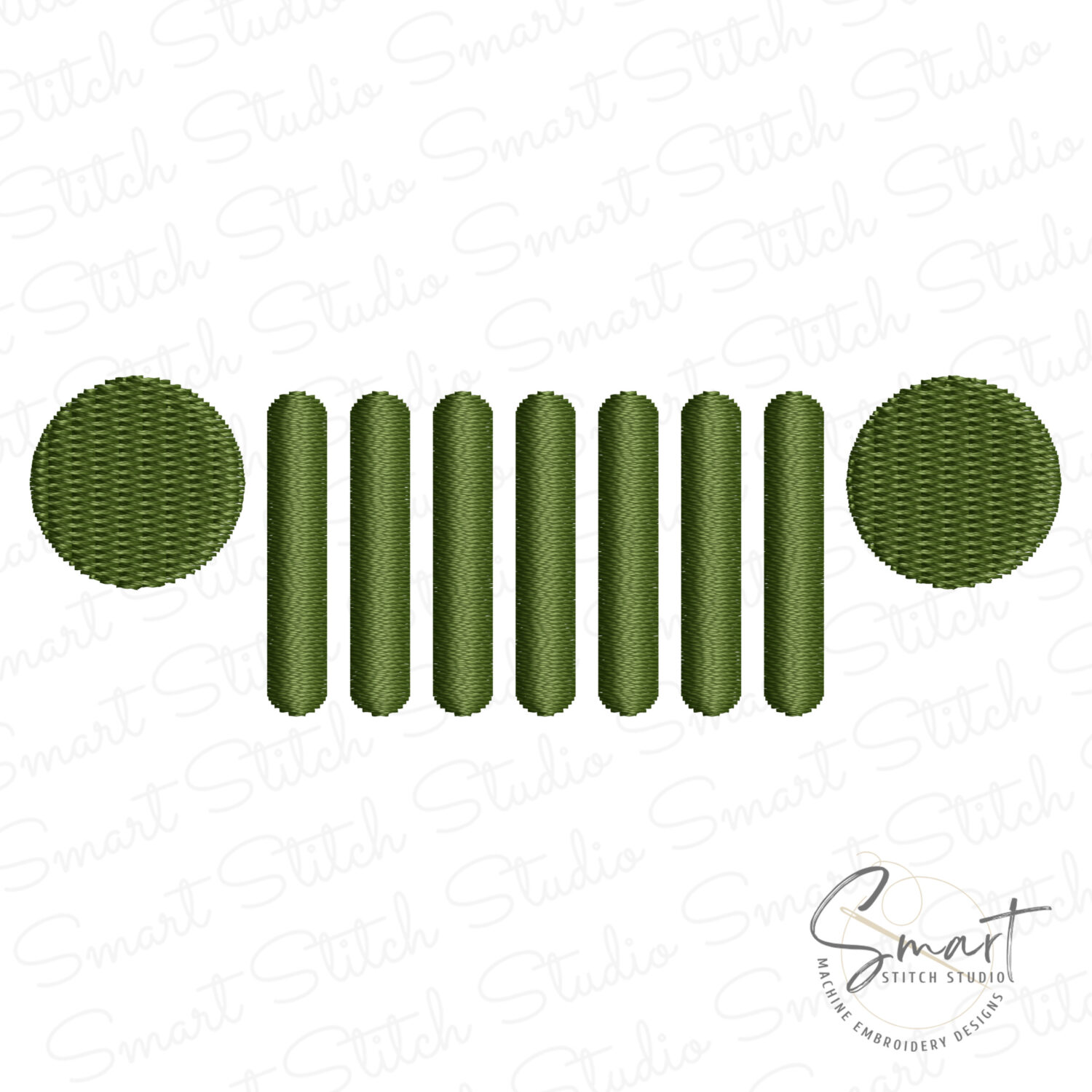 Jeep Grill Embroidery Design – Off-Road Car Logo Machine File