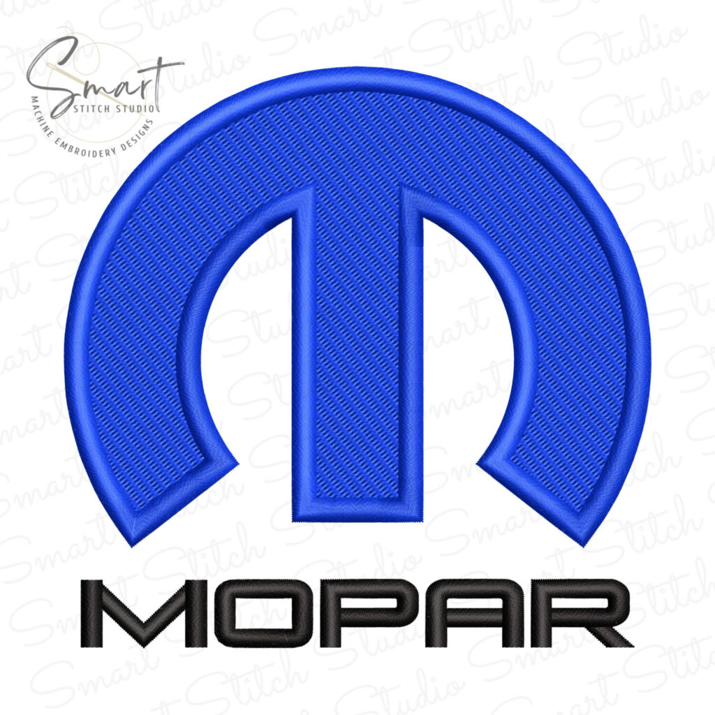 Mopar Logo Embroidery Design – Muscle Car Machine File
