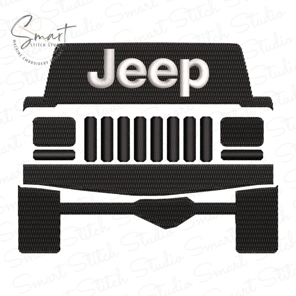 Jeep XJ Embroidery Design | Cherokee XJ Logo Machine File